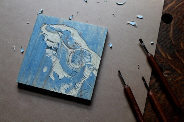 Woodblock Prints | David Fisher, Carving Explorations