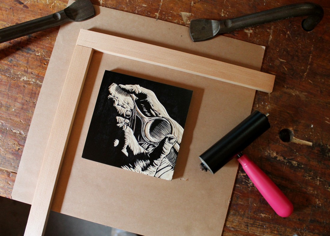 Woodblock Prints | David Fisher, Carving Explorations