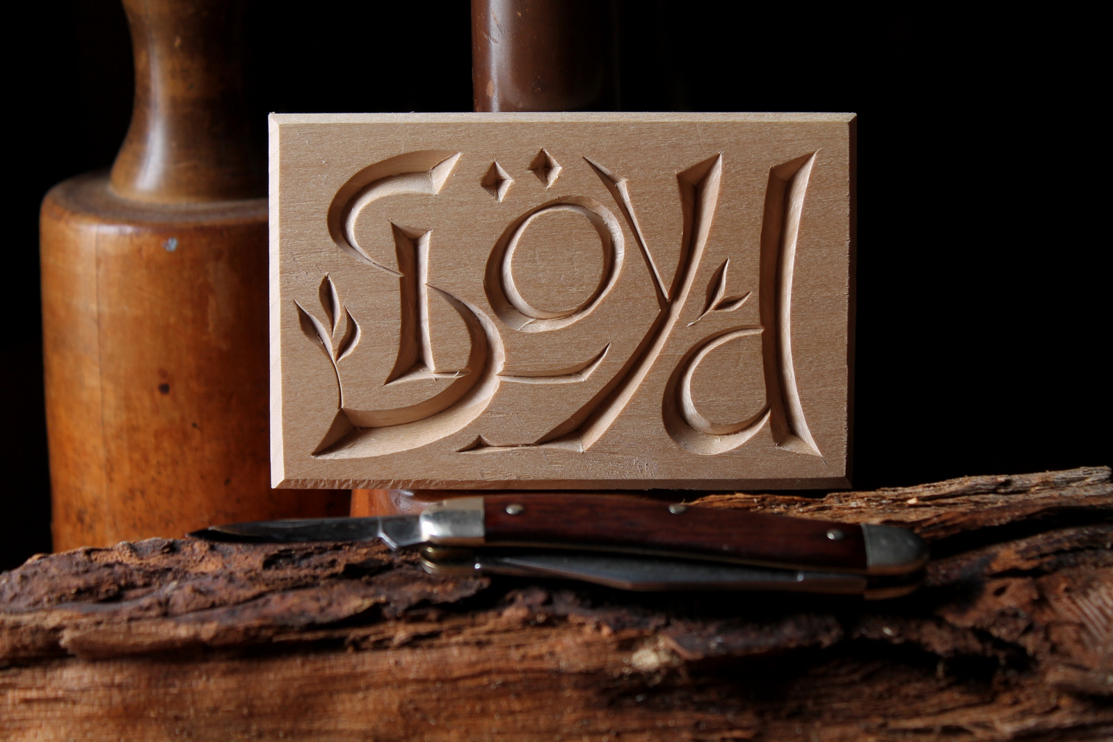 Lettering Gallery | David Fisher, Carving Explorations