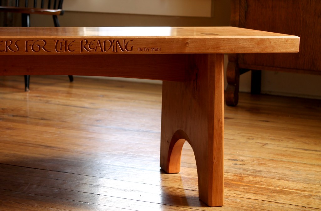 Library Bench | David Fisher, Carving Explorations