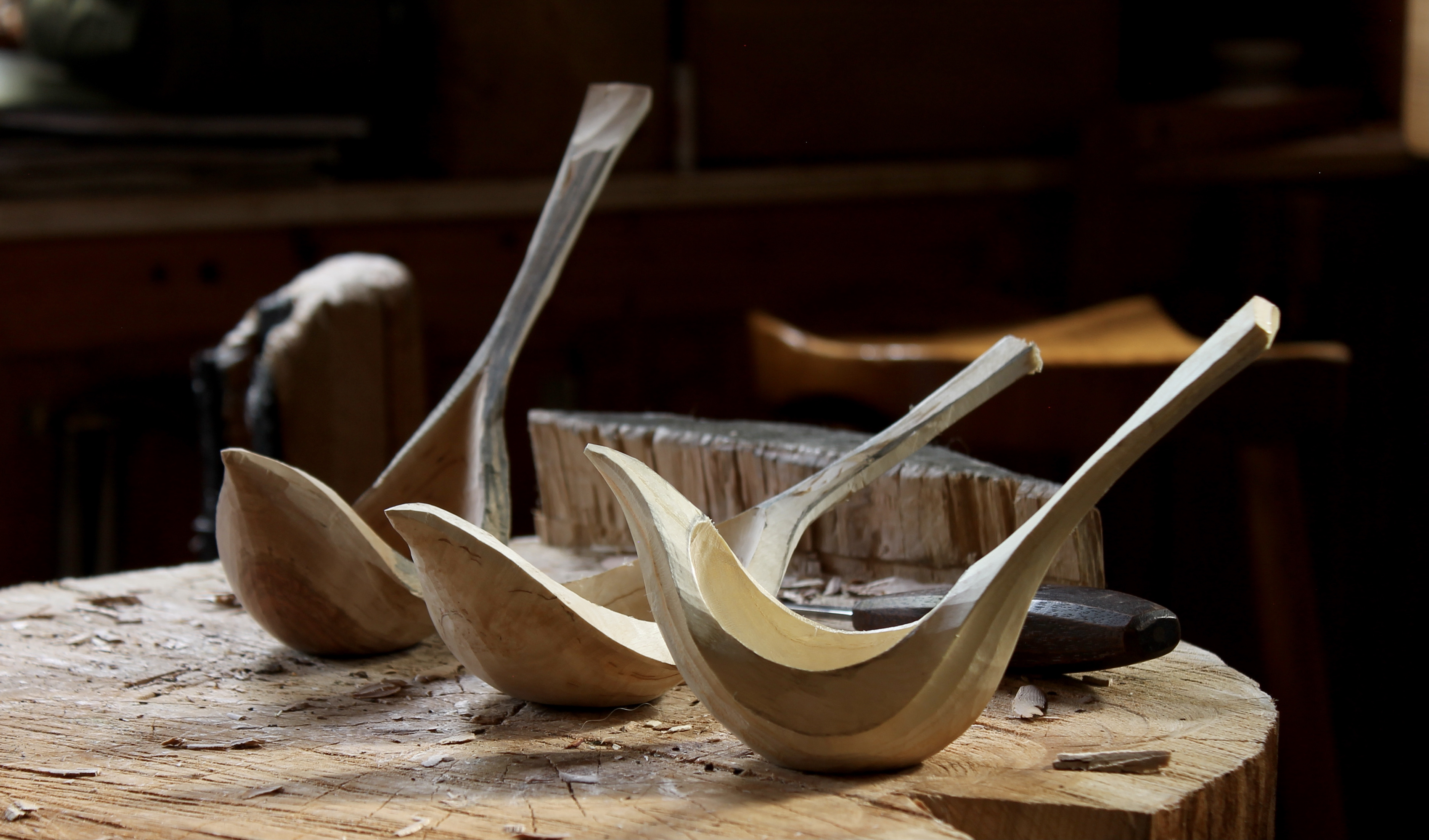 Spring Birds | David Fisher, Carving Explorations