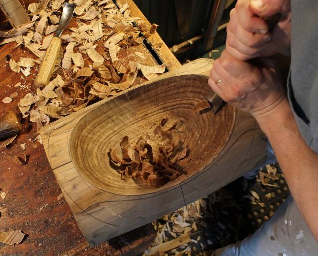 Carving American Chestnut 2: A Full Hollow | David Fisher, Carving ...