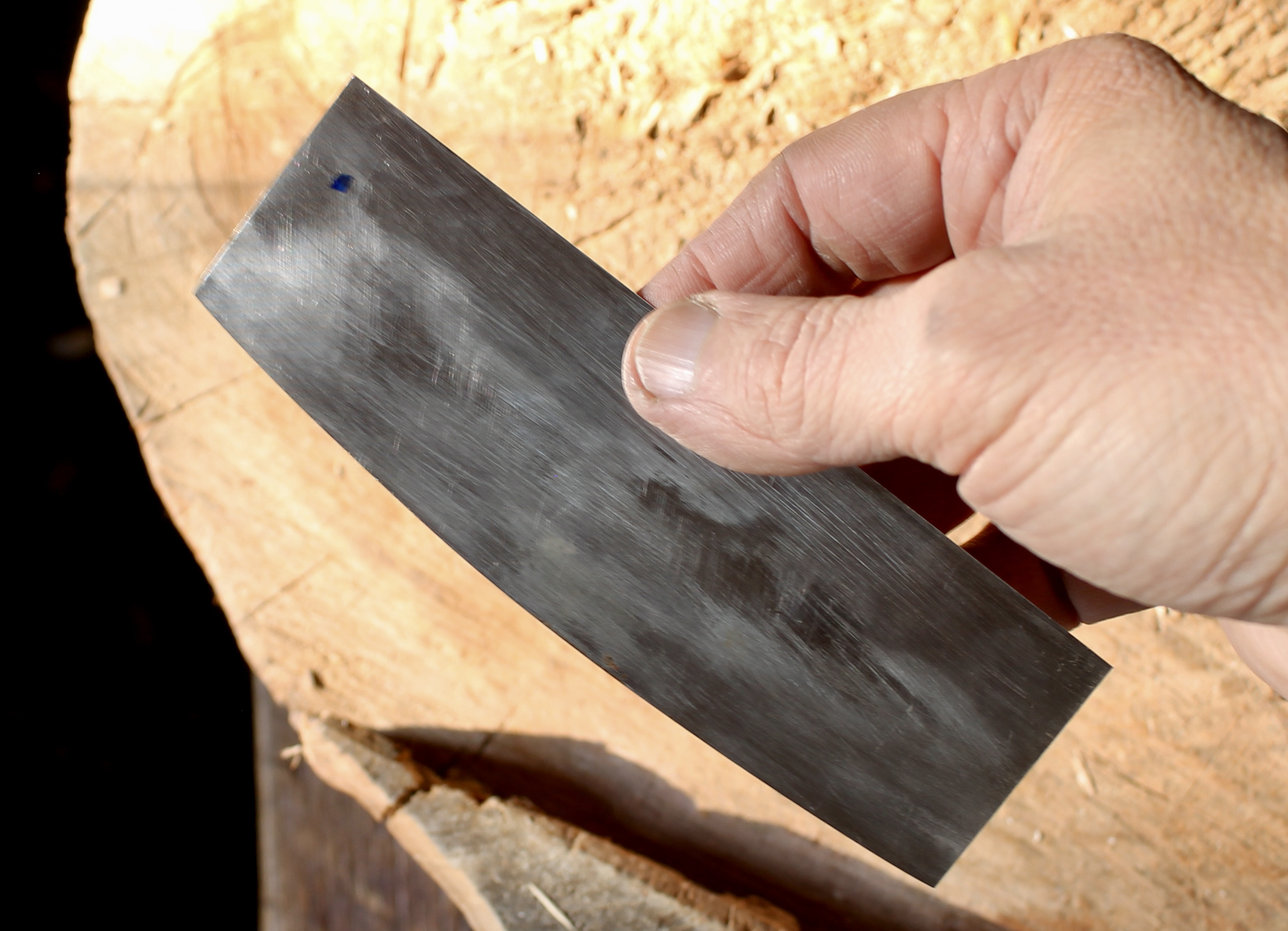 Mr. McInturf and the Card Scraper | David Fisher, Carving Explorations