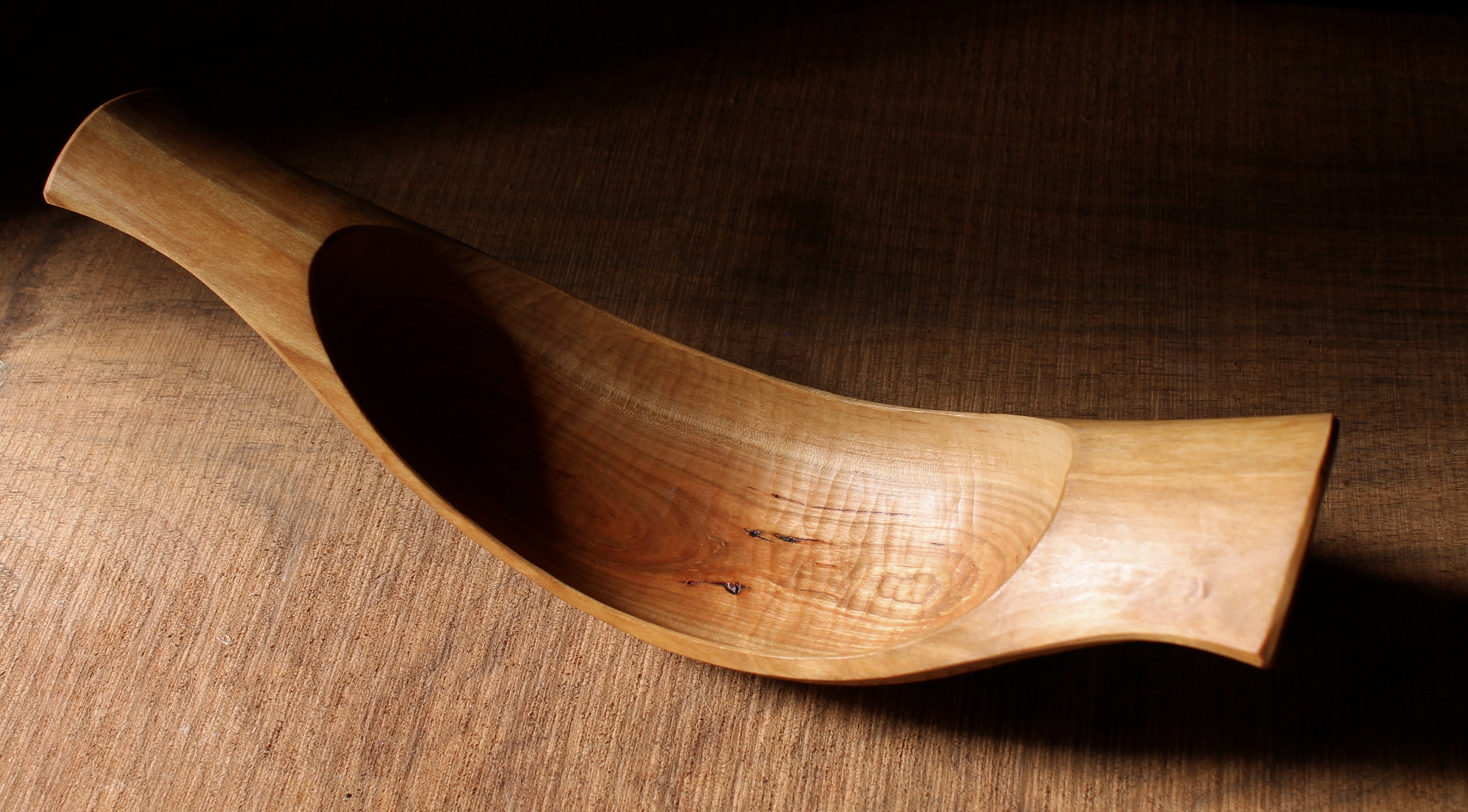 Asymmetrical Cherry Crook Bowl | David Fisher, Carving Explorations