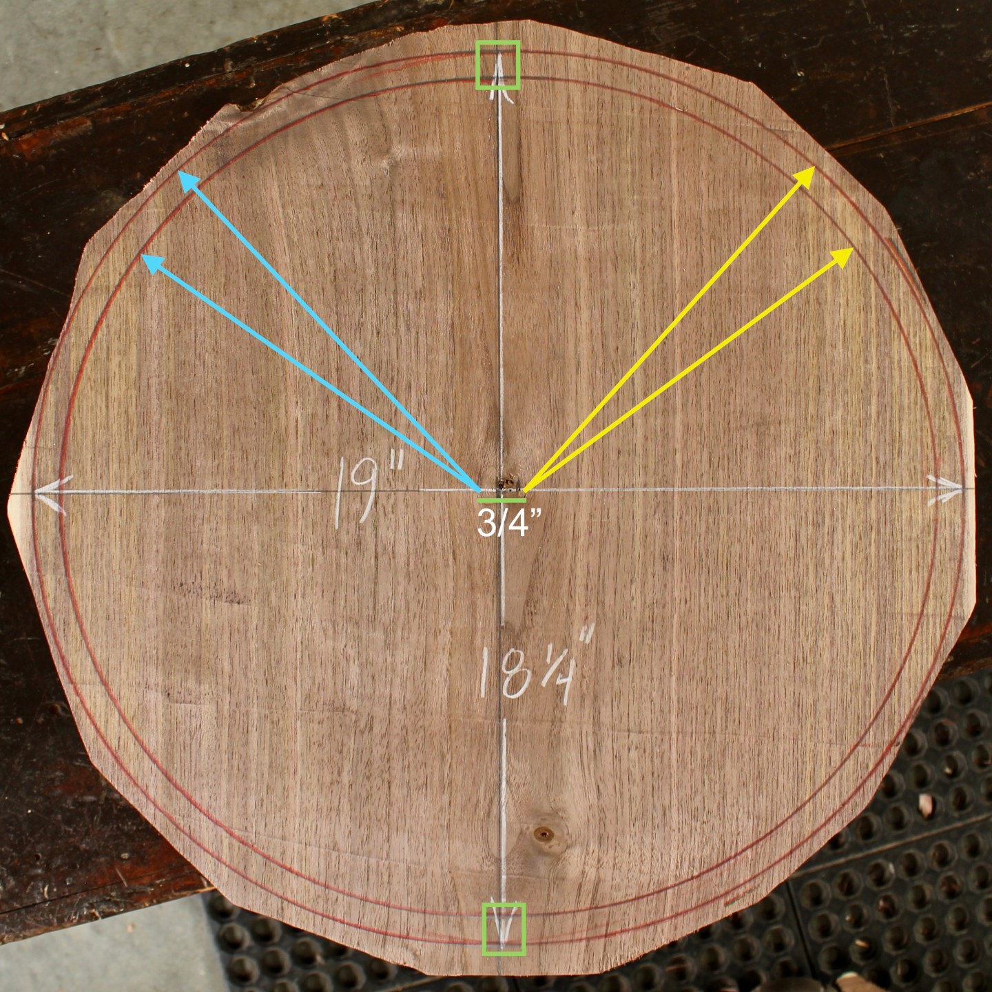 Round Walnut Bowl Layout: Plan for Shrinkage | David Fisher, Carving ...