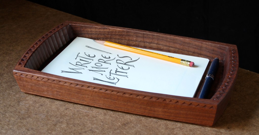 Walnut Tray and Autumn Leaves | David Fisher, Carving Explorations